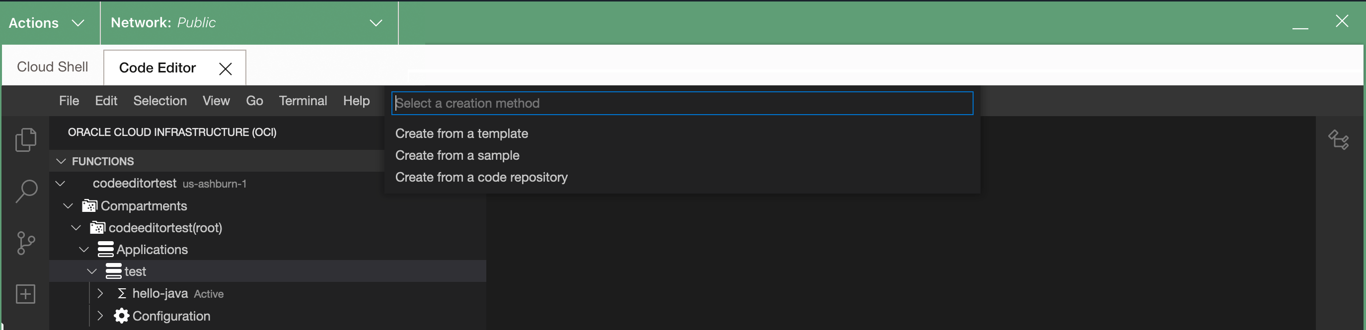 Launching Code Editor