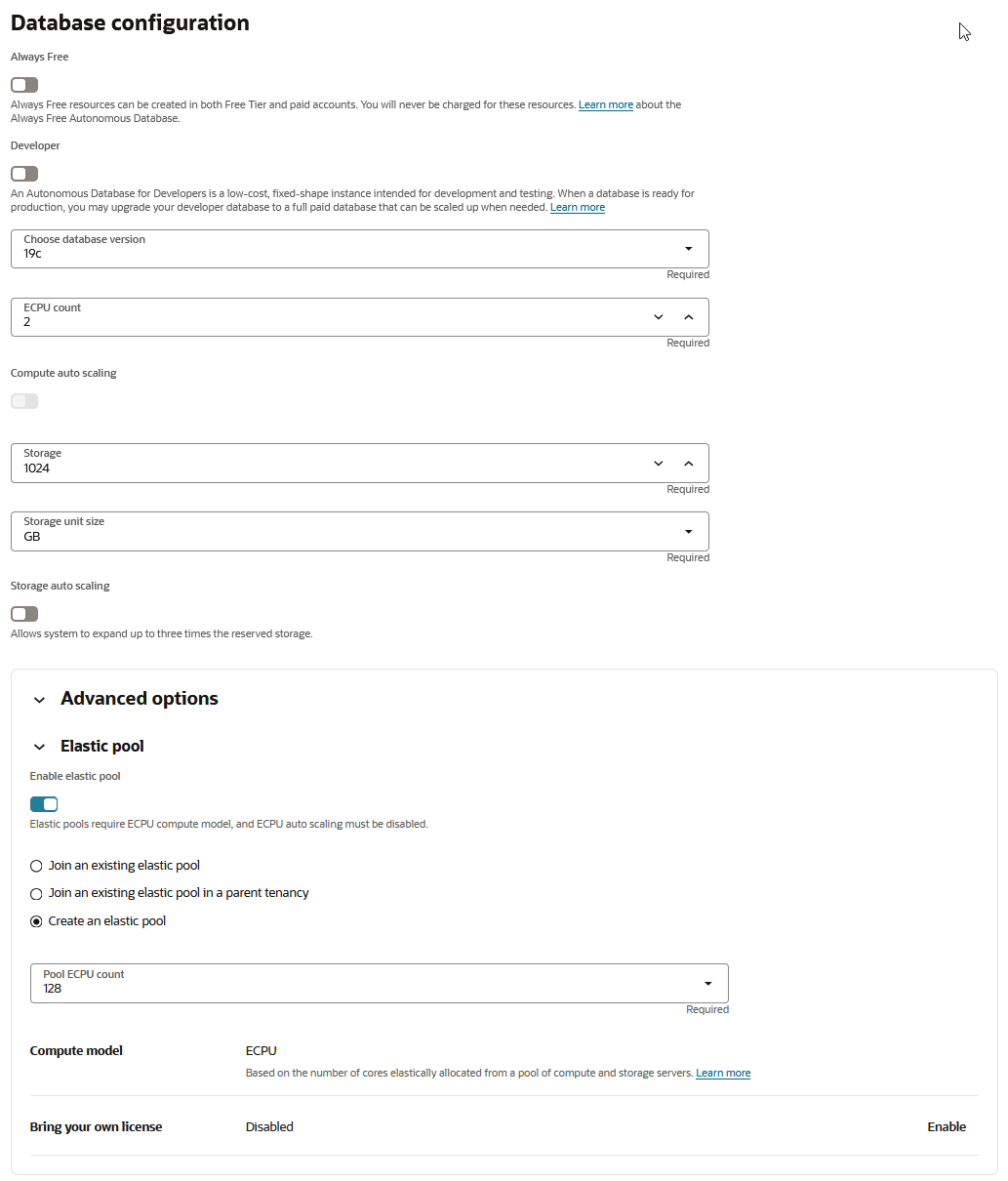 Create, Join or Manage an Elastic Pool